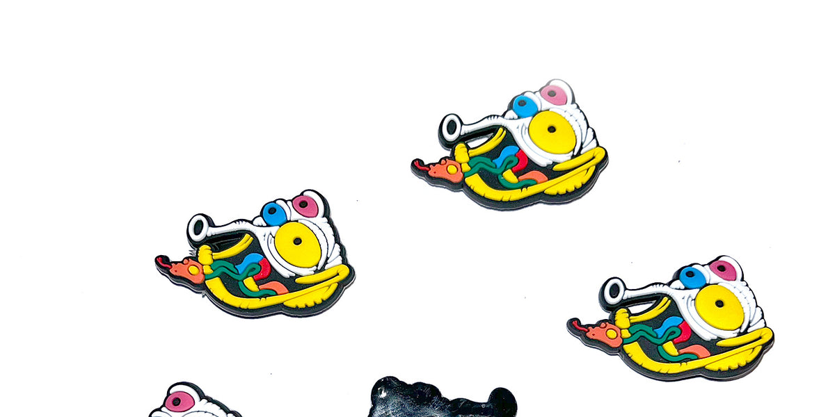 Slithering Snake Mouth Durable PVC Slide Shoe Charm | Funky Flies